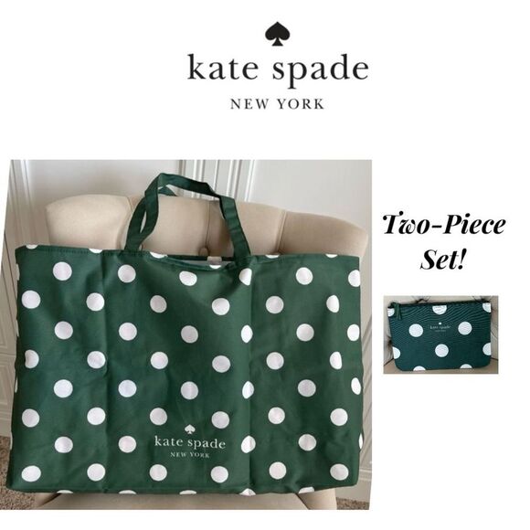 kate spade | Bags | Katespade Large Nylon Tote And Zippered Pouch Set ...